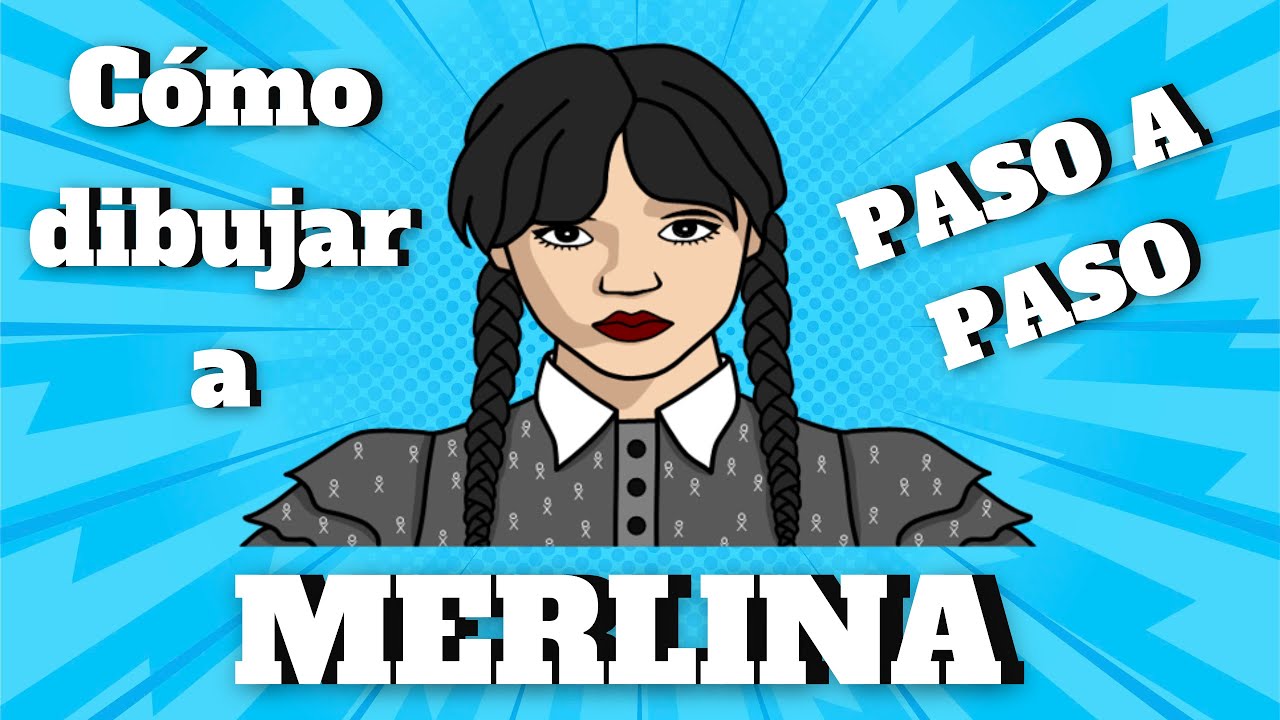 COMO DIBUJAR A MERLINA ADDAMS PASO PASO Y FÁCIL - How to draw WEDNESDAY ...