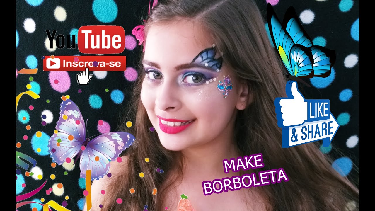 Meu Tutorial - Make Borboleta | Butterfly Makeup - YouTube