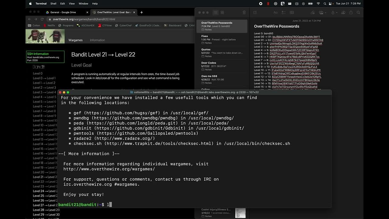 OverTheWire Bandit Level 21-22 - YouTube