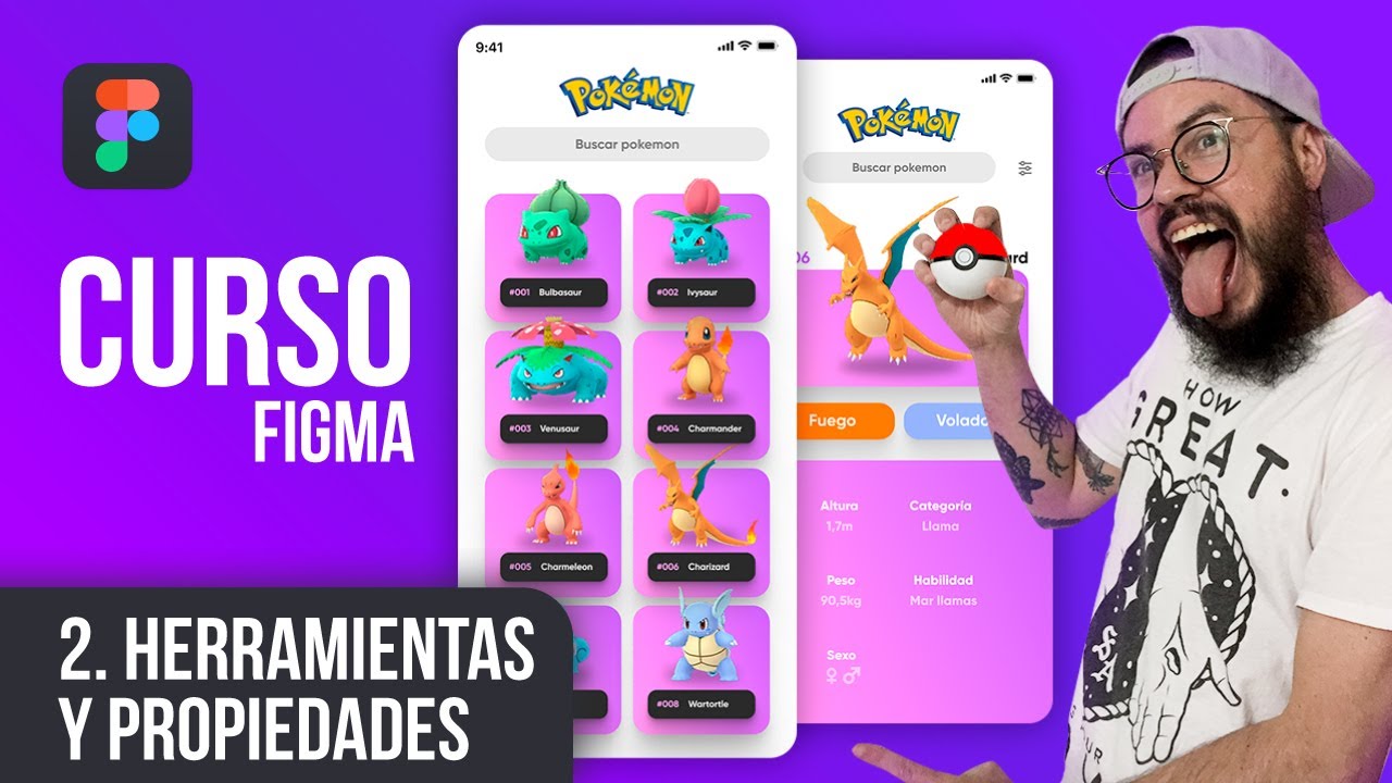 Curso Figma en español - 2. Herramientas y Propiedades - Pokédex UI - YouTube