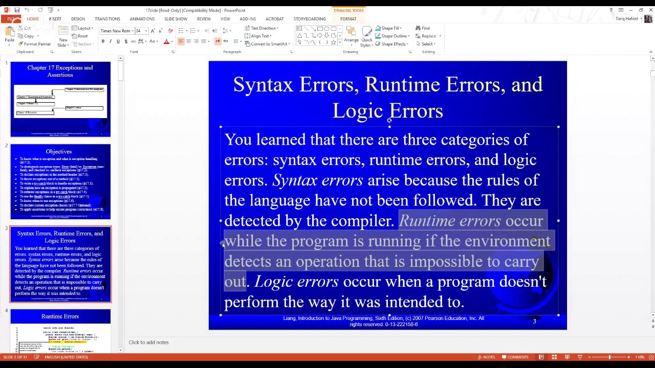 Live Section #01 | Syntax and Logical errors | THK SoftZone - YouTube