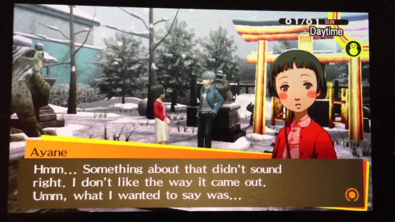 Persona 4 Golden - New Years Date with Ayane (Sun) - YouTube