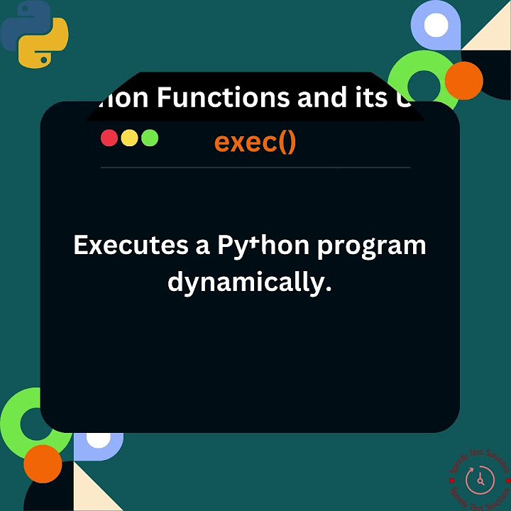 Python's exec() function #pythonbasics #python #shorts - YouTube