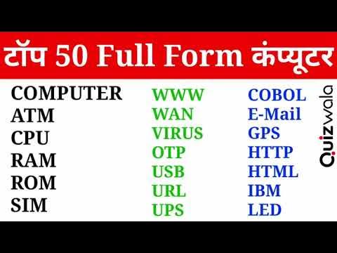 50 Most Commonly used Computer Full Form, Computer Full Form ...