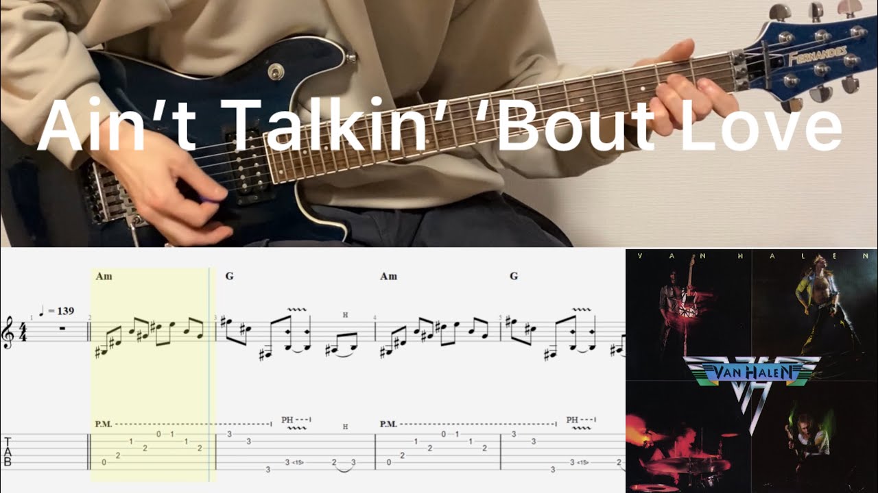 Van Halen - Ain’t Talkin’ ‘Bout Love (guitar cover with tabs & chords ...