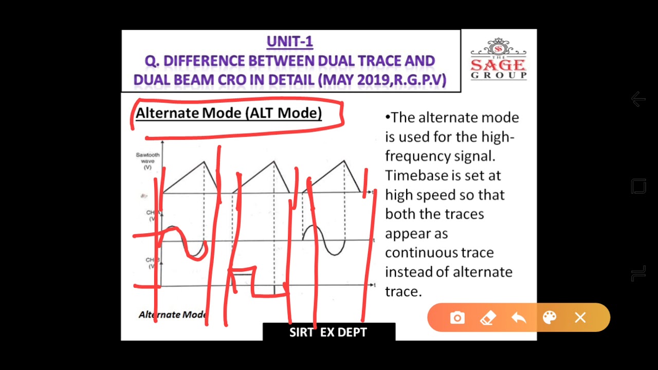 Diffence between dual trace a dual beam cro - YouTube