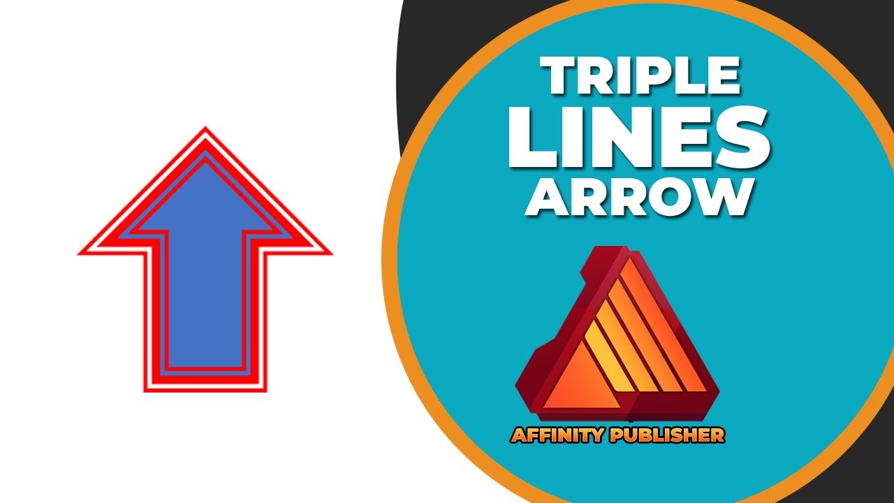 How to insert triple lines arrow in affinity publisher - YouTube