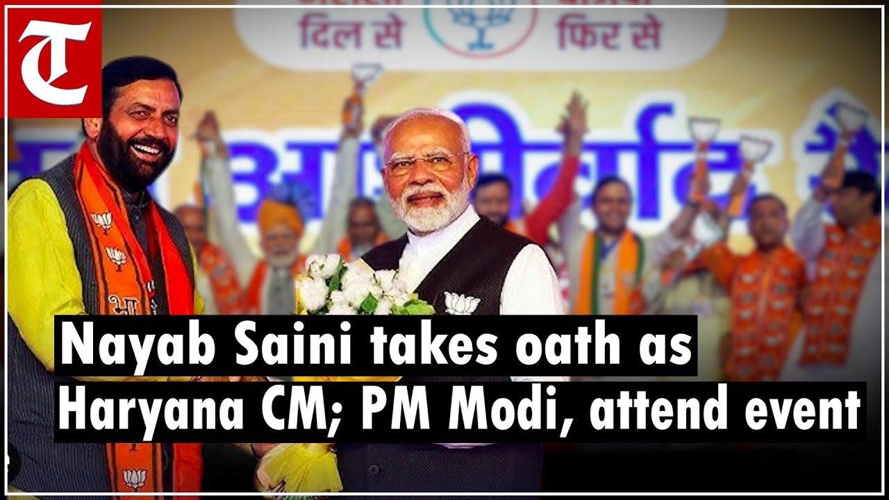 LIVE: Nayab Singh Saini takes oath as Haryana CM in Panchkula, PM Modi ...
