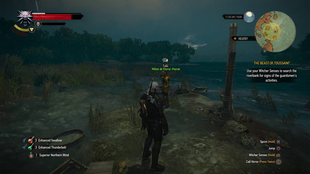 The Witcher 3 Blood and Wine - The Beast of Toussaint: Search Riverbank ...