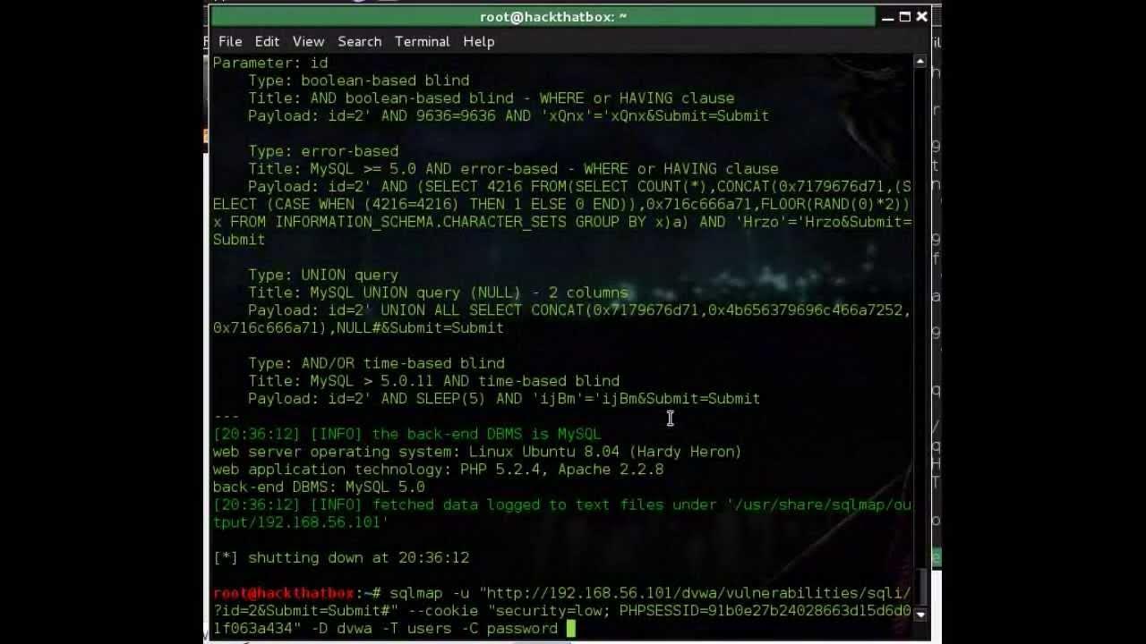 basic use of sqlmap - YouTube