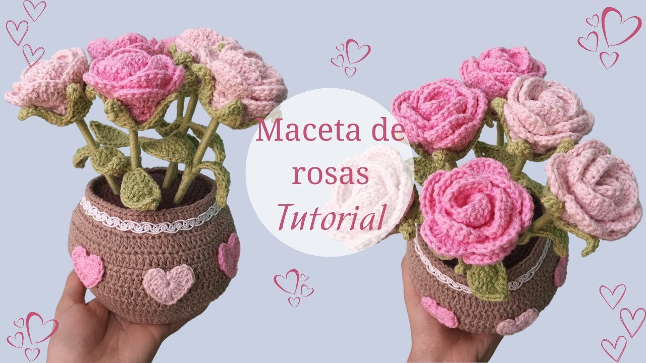 🌹Maceta de rosas, elaboración de las rosas 🌹 | Tutorial | isabella ...