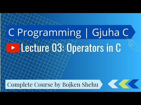 Lecture 03 || Operators in C Programming Language || Operatoret ne ...