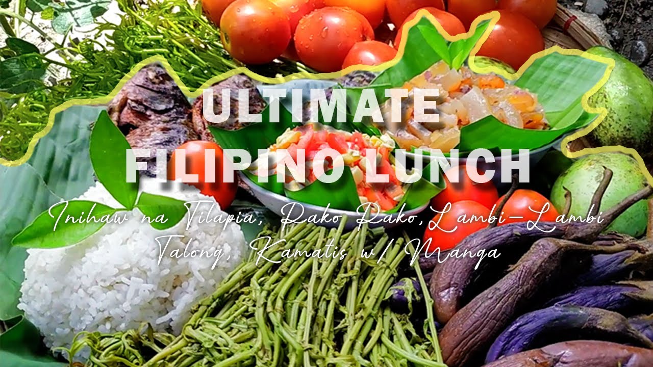ULTIMATE FILIPINO LUNCH - Inihaw na Tilapia, Pako Pako, Lambi-Lambi ...