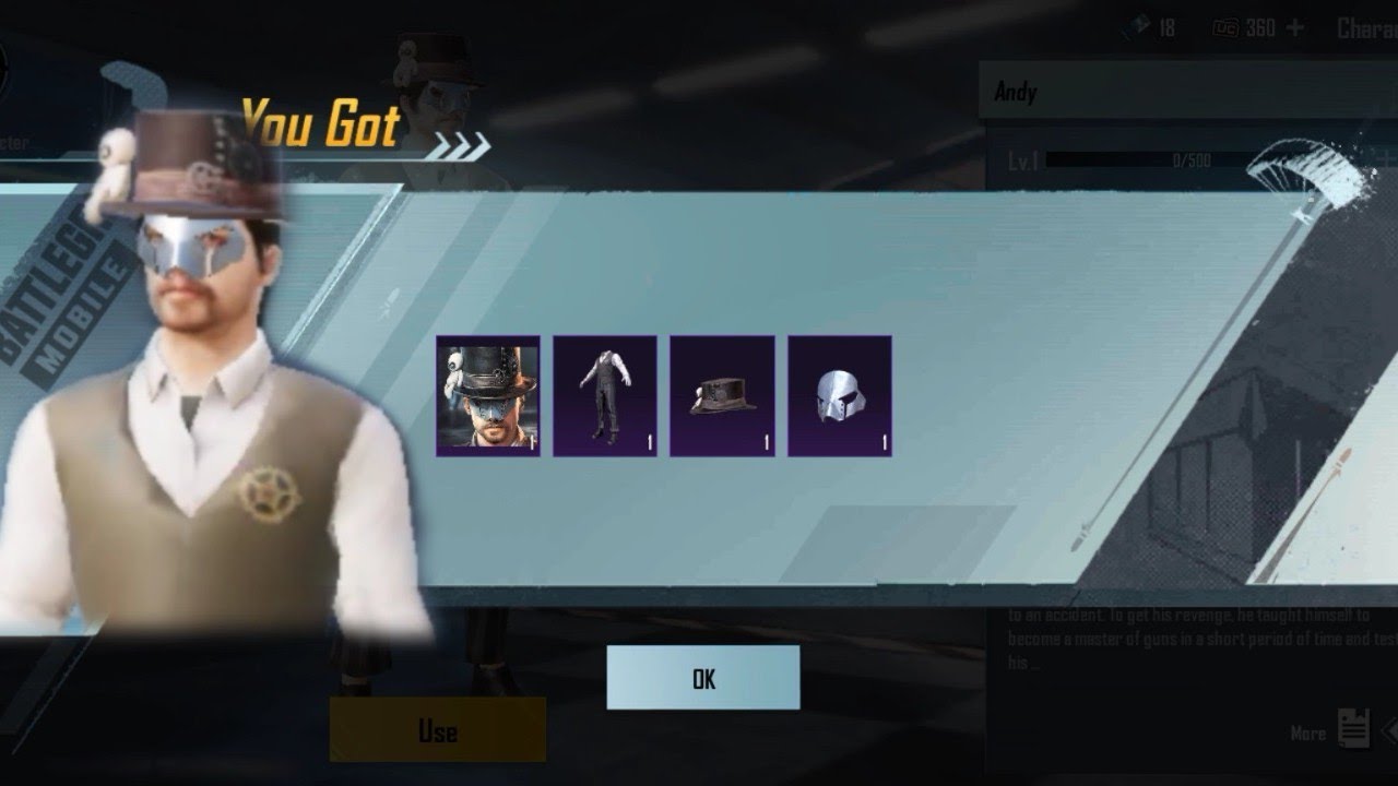 BRAND NEW VEDIO | UNLOCK ANDY'S CHARACTER IN BGMI| - YouTube