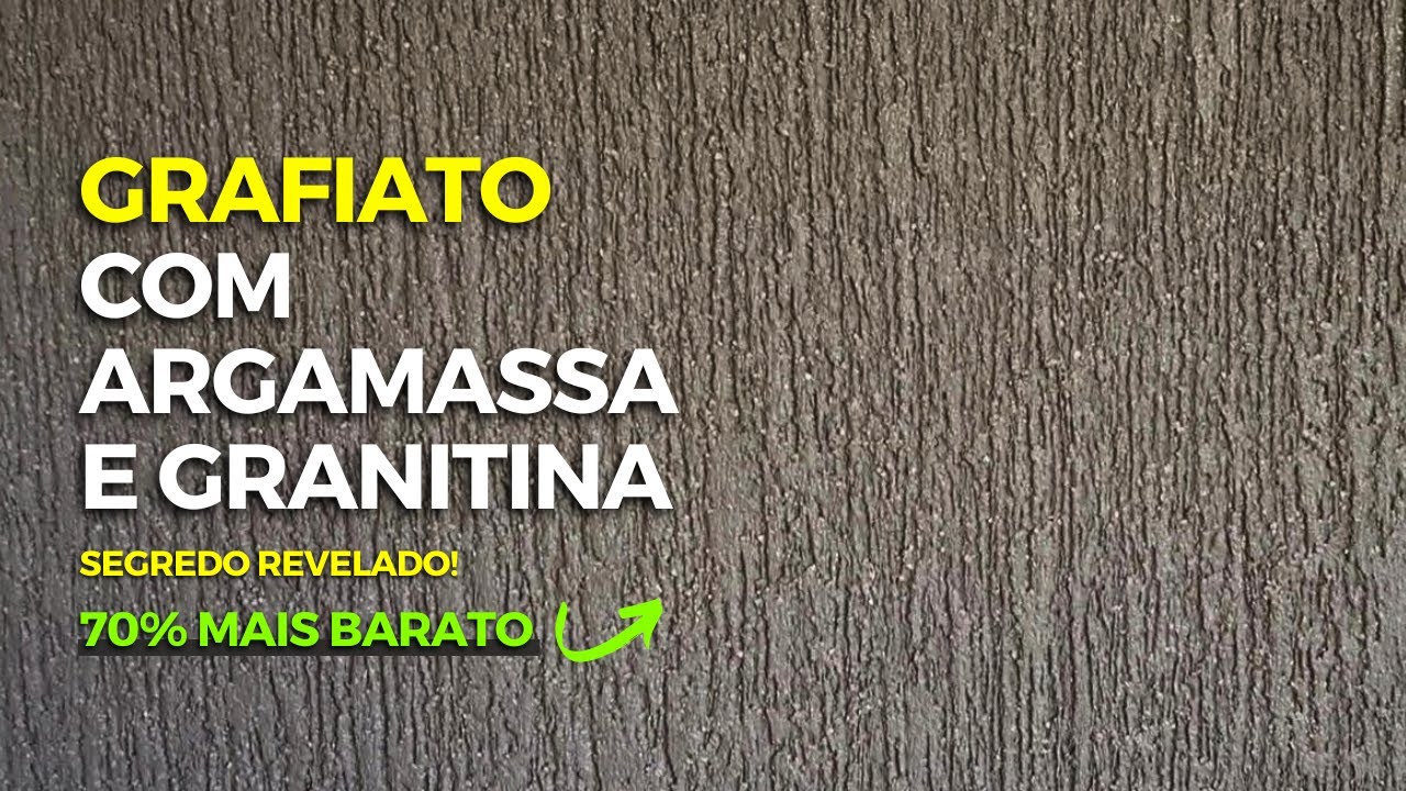 COMO FAZER TEXTURA/ GRAFIATO COM ARGAMASSA E GRANITINA (SEGREDO ...