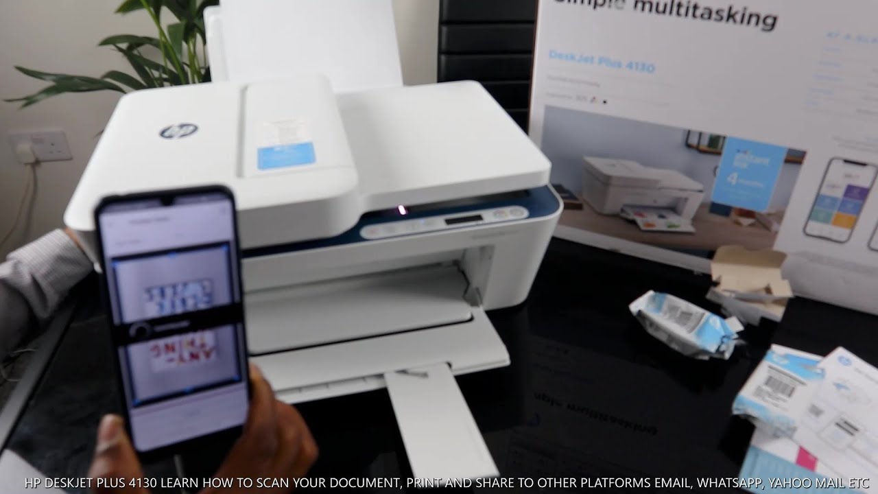 HP DESKJET PLUS 4130 LEARN HOW TO SCAN YOUR DOCUMENT, PRINT AND SHARE ...