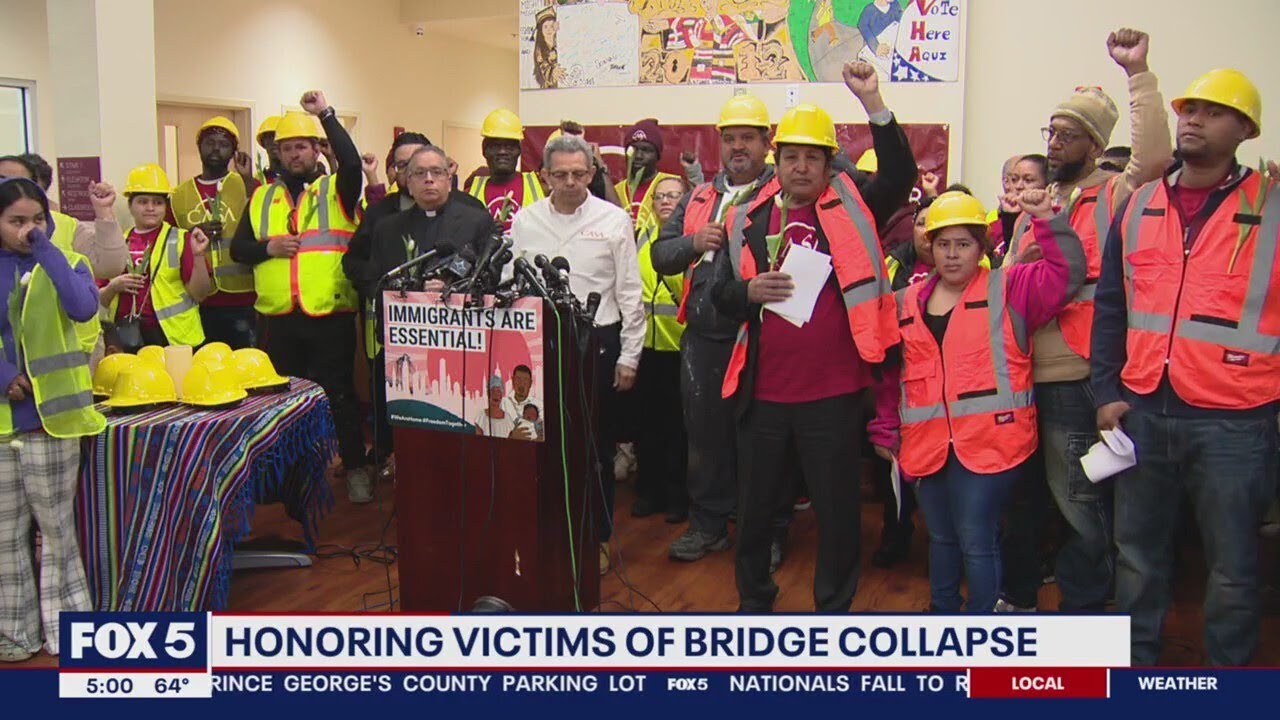 Victims of Baltimore Key Bridge collapse honored by construction ...