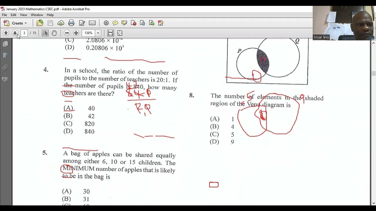 CSEC MATH 2023 Paper 1 solutions - YouTube