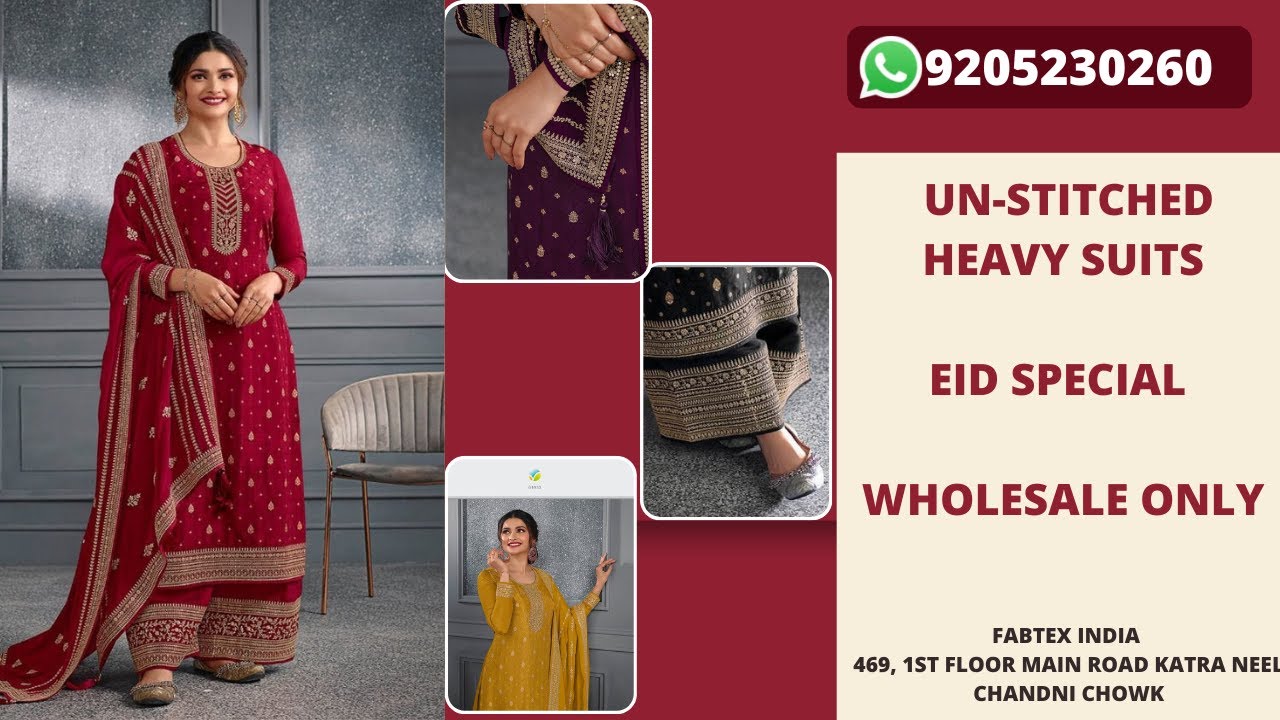 Heavy Partywear Suits I Bottom Work Collection I Eid Special I Vinay ...