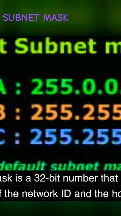 What is subnet Mask? #networking - YouTube