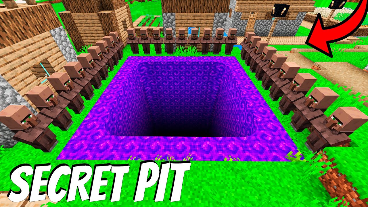 I found a BIGGEST PORTAL PIT in Minecraft ! Who lives in the SECRET ...