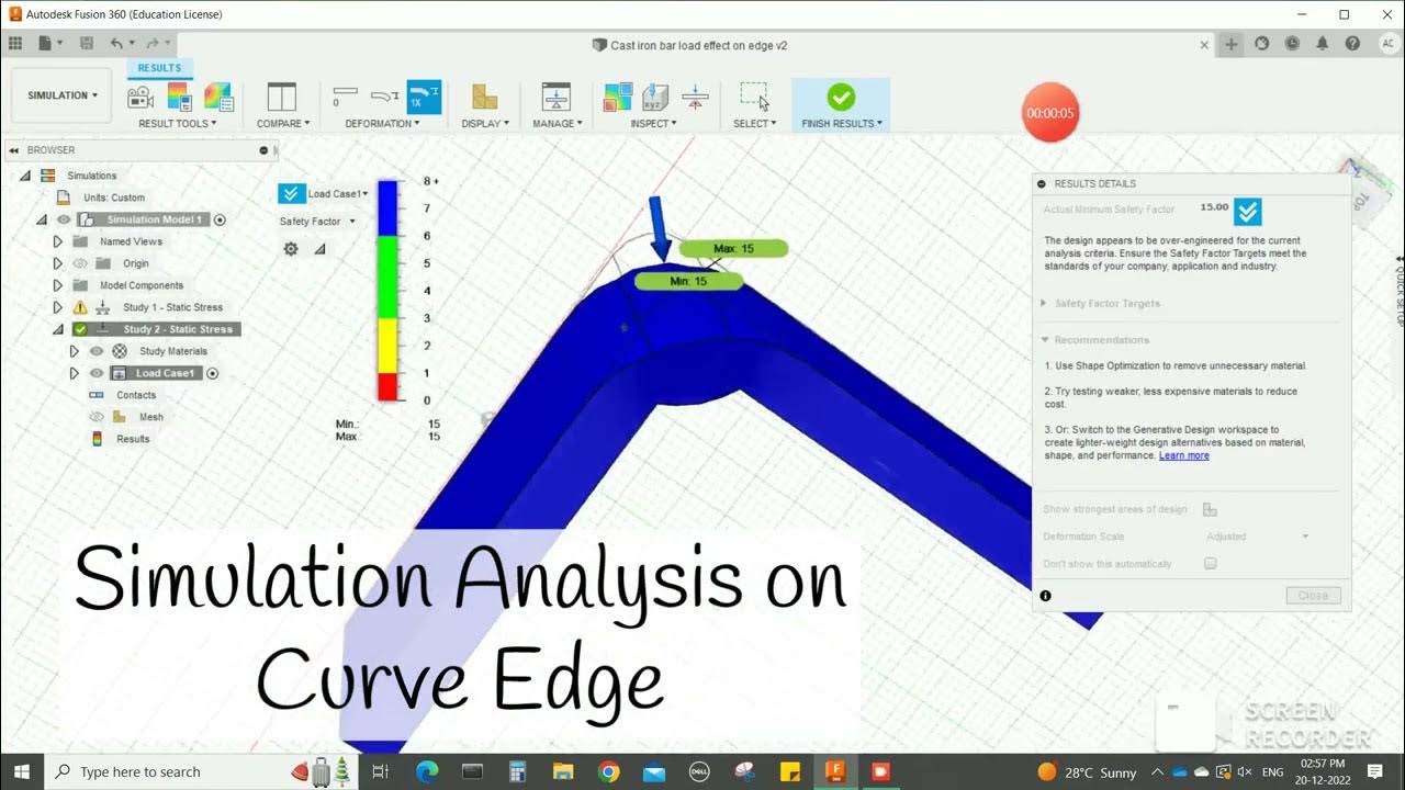 Simulation in Fusion 360 | Sharp Edge vs Curve Edges - YouTube