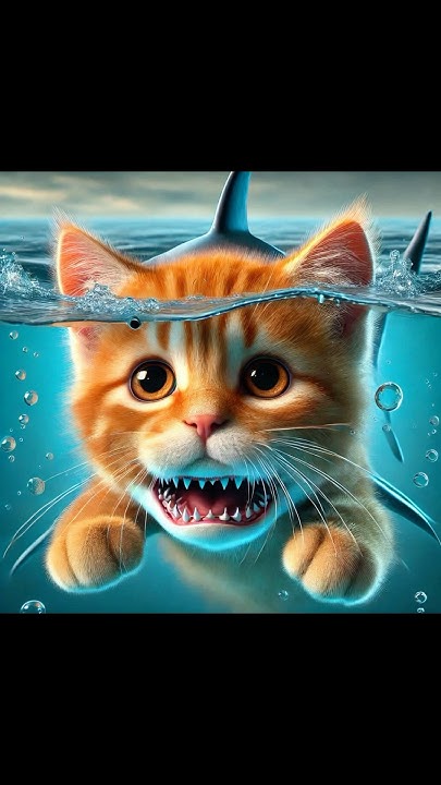 КОТЕНОК акула и тюлень #shorts #funny #kucing #lucu - YouTube