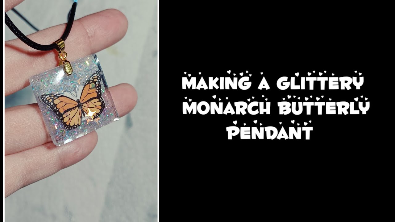 Glittery Monarch Pendant - YouTube