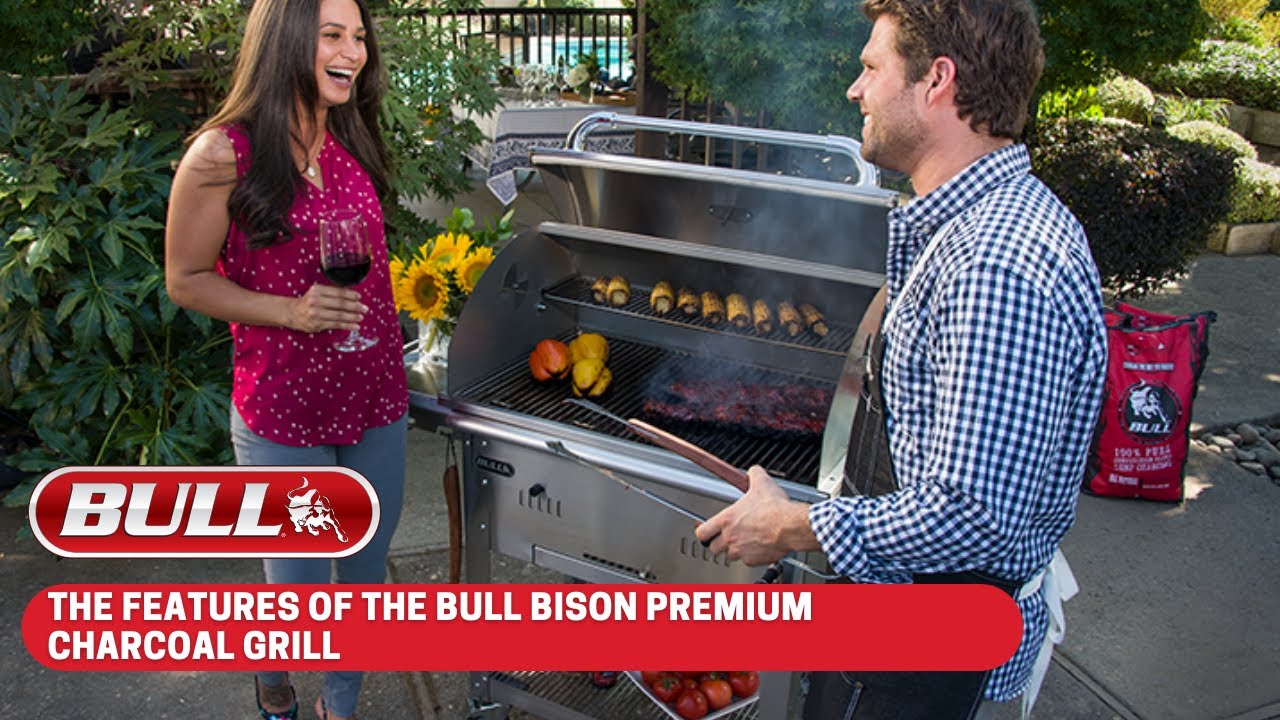 The Features of The Bull Bison Premium Charcoal Grill - YouTube