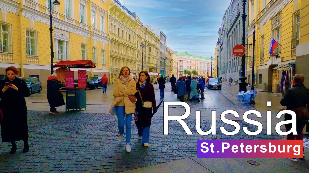 In #russia a walking tour through the beautiful streets of St ...