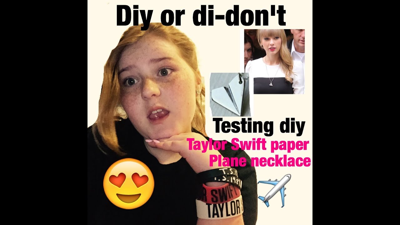 Diy Taylor Swift paper plane neckless (Testing) - YouTube