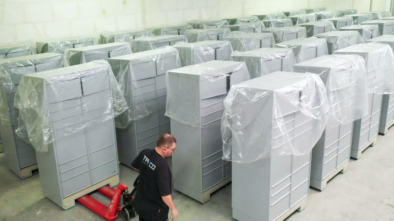 SwipBox Infinity parcel lockers at TRECO - YouTube