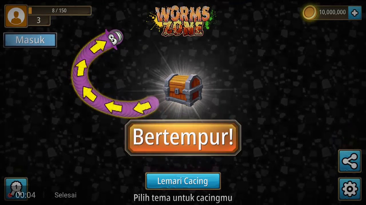 jenis2 cacing dan model di Worms Zone - YouTube