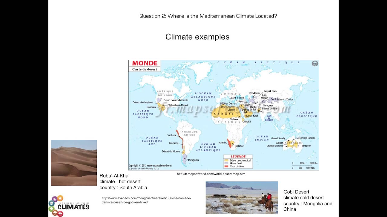 Question2: Where is the Mediterranean climate located? - YouTube