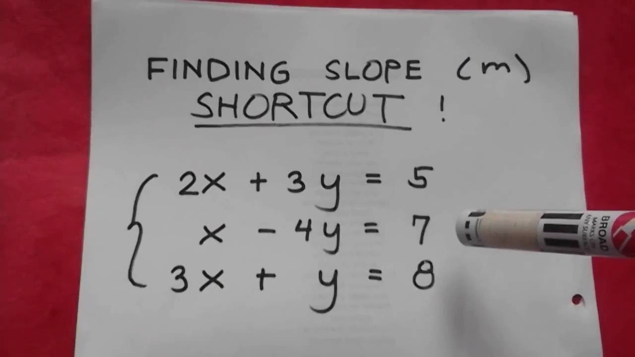 Finding The Slope Of Linear Equation SHORTCUT METHOD REVEALED YouTube Finding The Slope Of Linear Equation SHORTCUT METHOD REVEALED YouTube