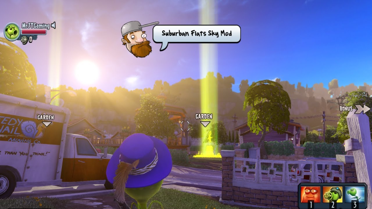 Plants vs. Zombies Garden Warfare: Suburban Flats Sky Mod - YouTube