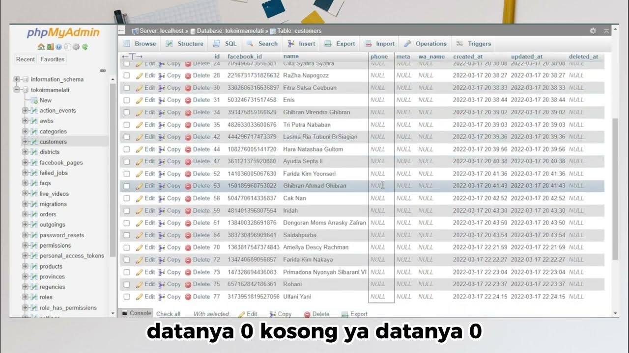 Cara Hapus Isi Data pada Tabel Database MySQL - YouTube