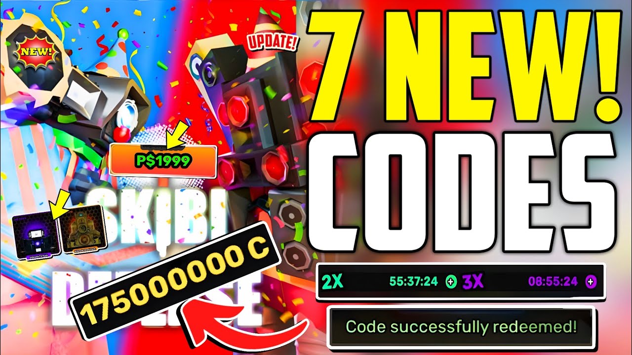 ⚠️NEW⚡UPDATE!⚠️ SKIBI DEFENSE ROBLOX CODES 2024 - SKIBIDI DEFENSE CODES ...