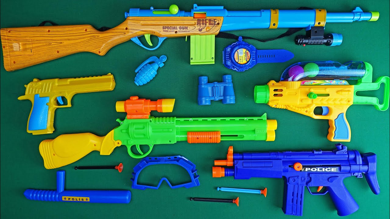 Colorful Hunting Rifles and Police Toy Guns Toys !! Toy Weapon ...