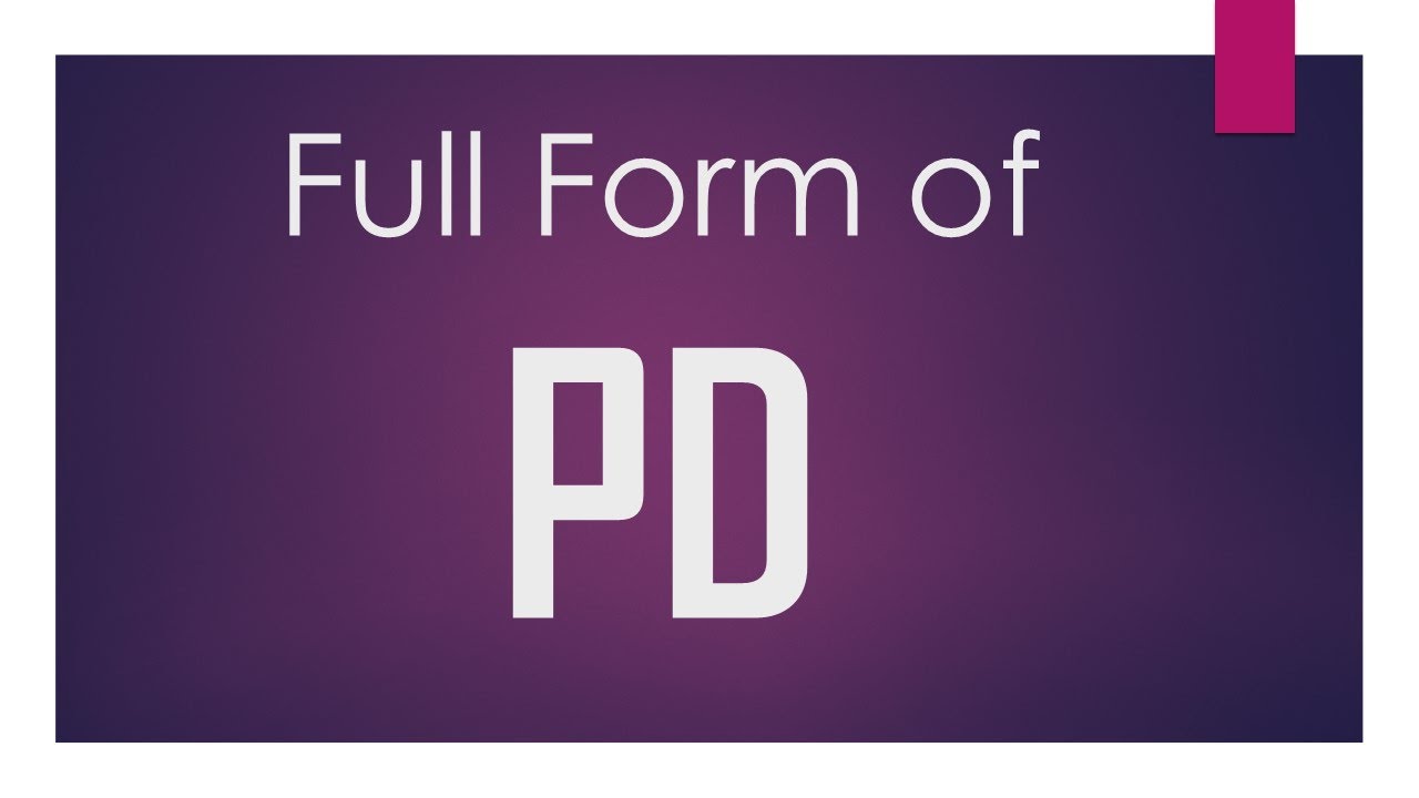 Full form of PD-Medical Terms - YouTube