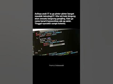 gak pinter pinter amat kok #informatika #it #coding #komputer - YouTube