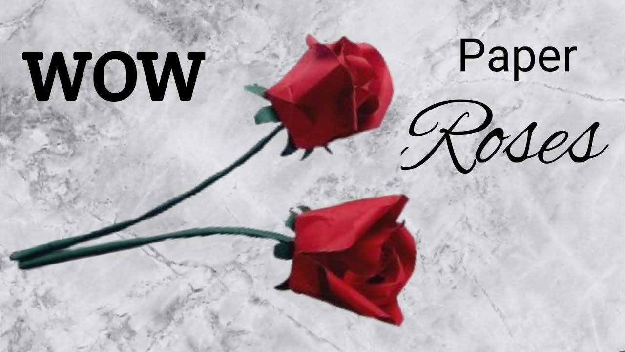 WOW very easy paper rose 🌹 Roses making for valentine day gift || paper ...