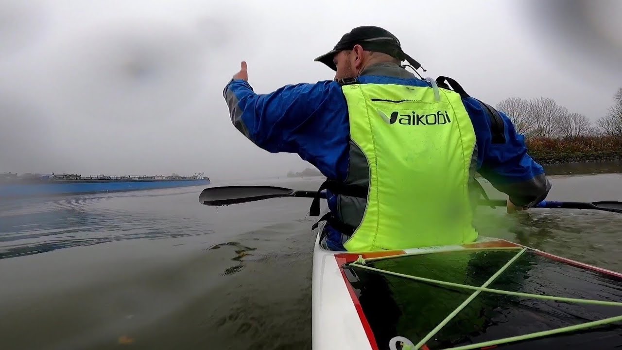 My longest cargoship-boatwake surf with my Surfski Nelo 560 so far! 6 ...