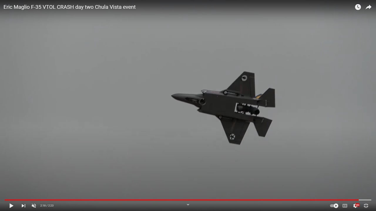 Eric Maglio F-35 VTOL CRASH right outboard fan failure day two Chula ...