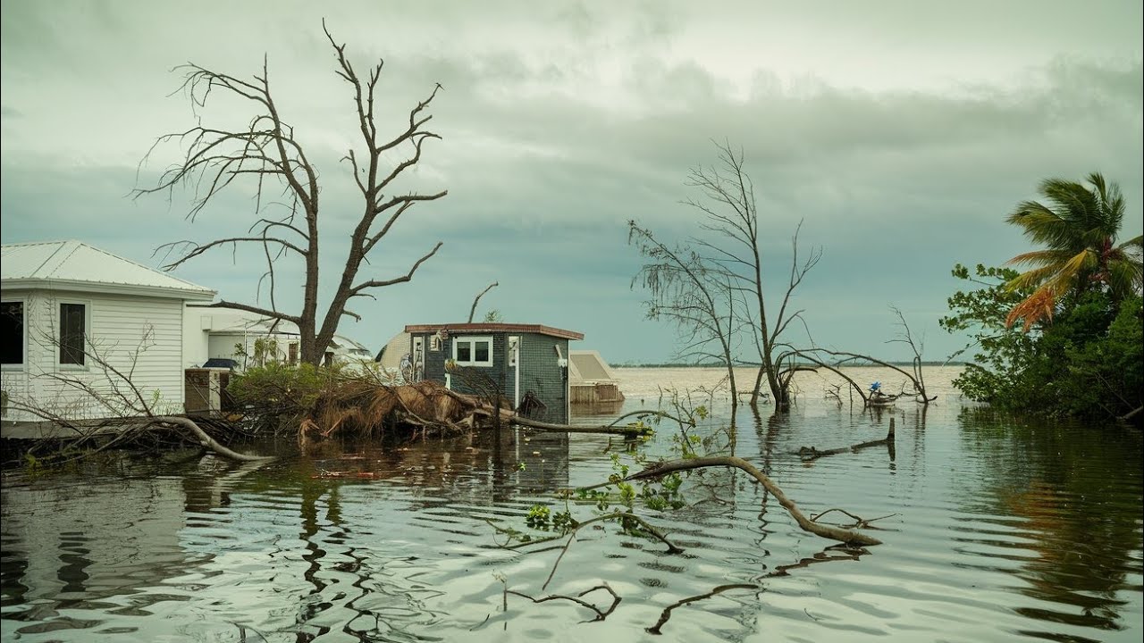 Hurricane Helene Historic Storm Surge Devastates Cedar Key, Florida ...