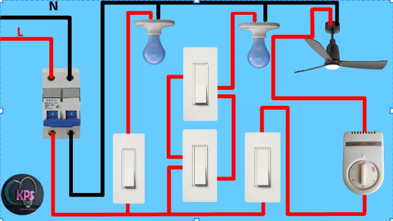 Complete Single Room Wiring Diagram/Single Room Full Wiring/House ...