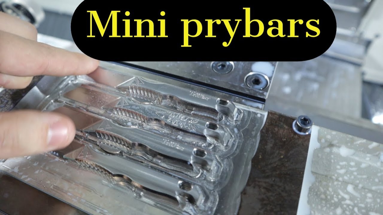 CNC machining mini pry bars - YouTube