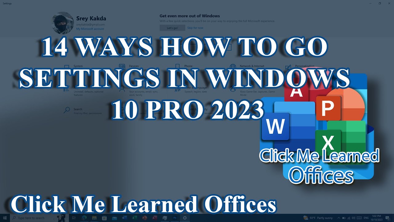 #52-14 Ways How to go Settings in Windows 10 Pro 2023 ...