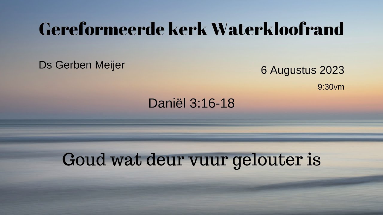 Goud wat deur vuur gelouter is - GK Waterkloofrand - YouTube