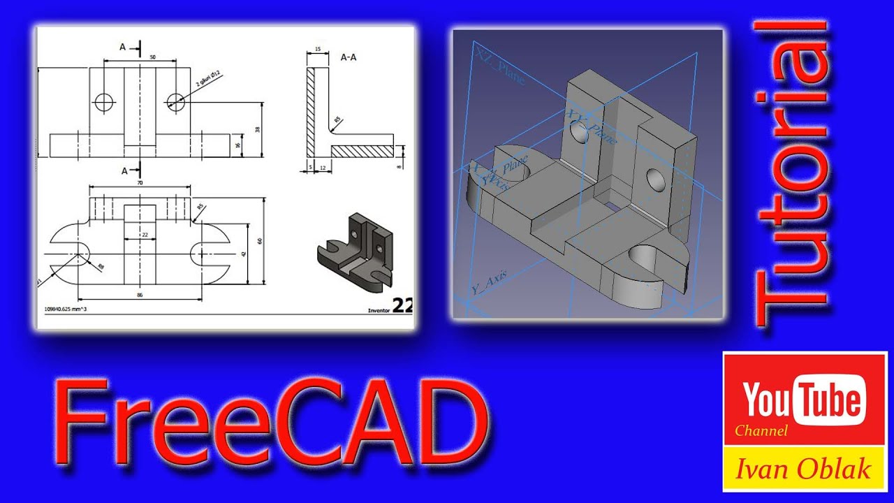 FreeCAD - Modeling - Tutorial - Model 0095 - YouTube